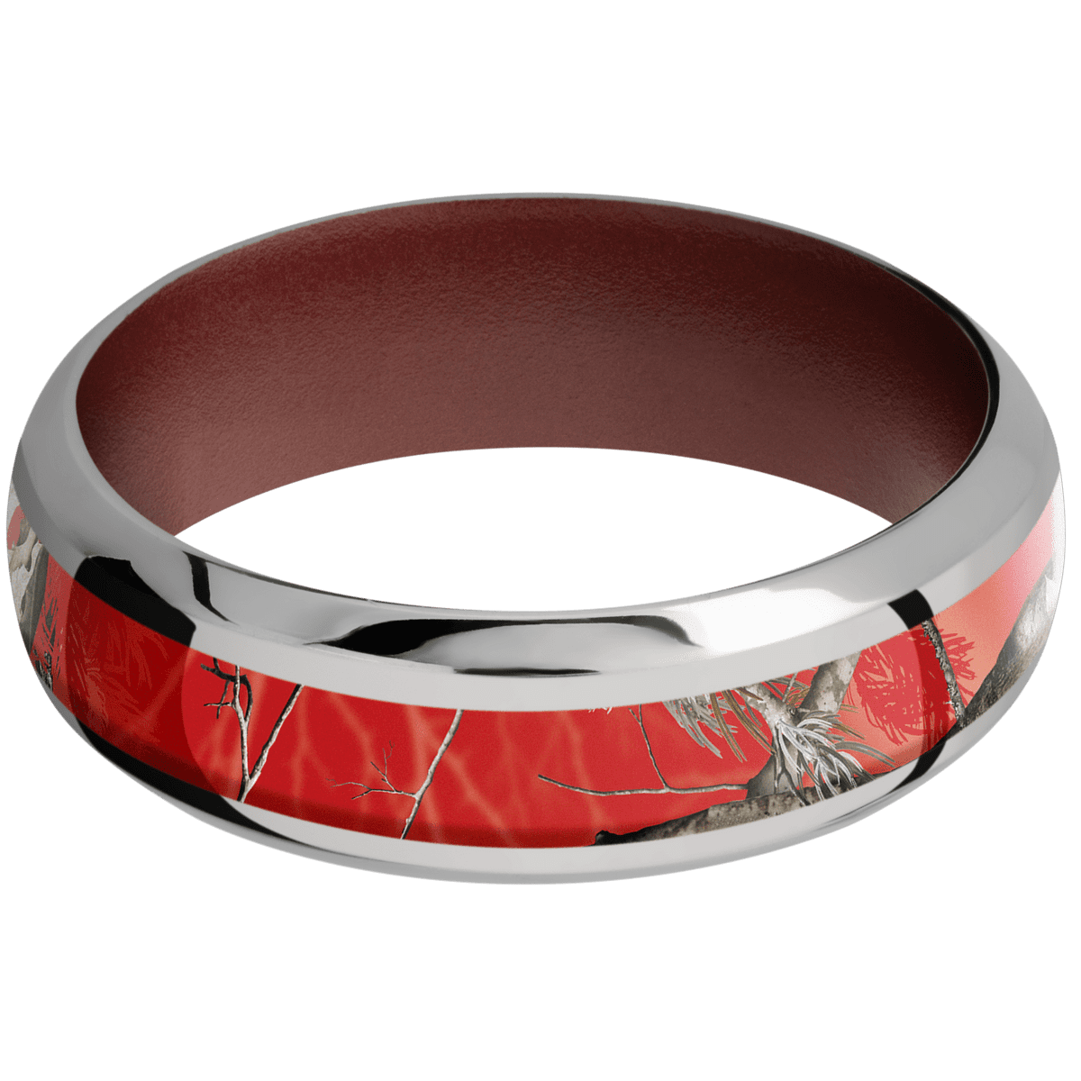 Titanium + Polish , Polish Finish + Crimson - Emblem