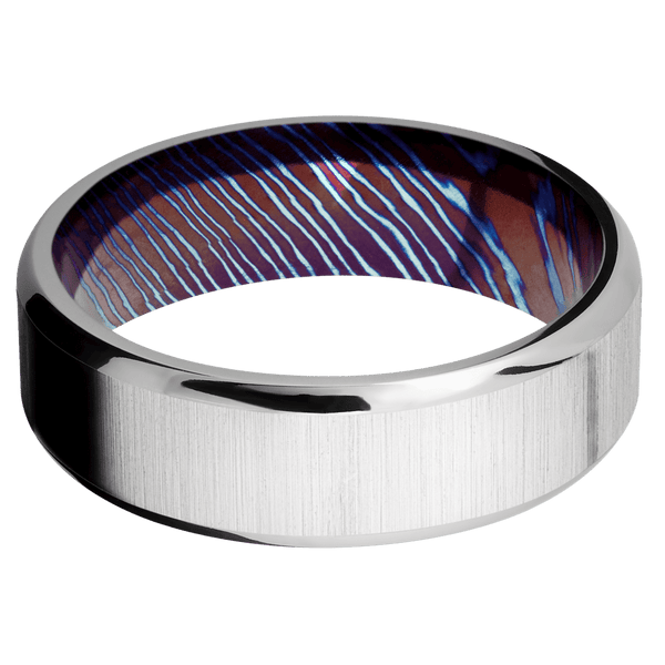 Cobalt Chrome + Crosssatin , Polish Finish + Titanium Damascus - Emblem