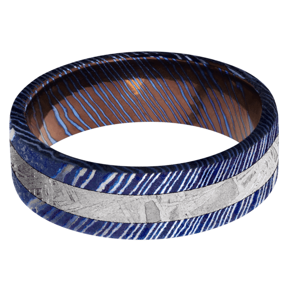 Titanium Damascus + Satinetched Finish - Emblem