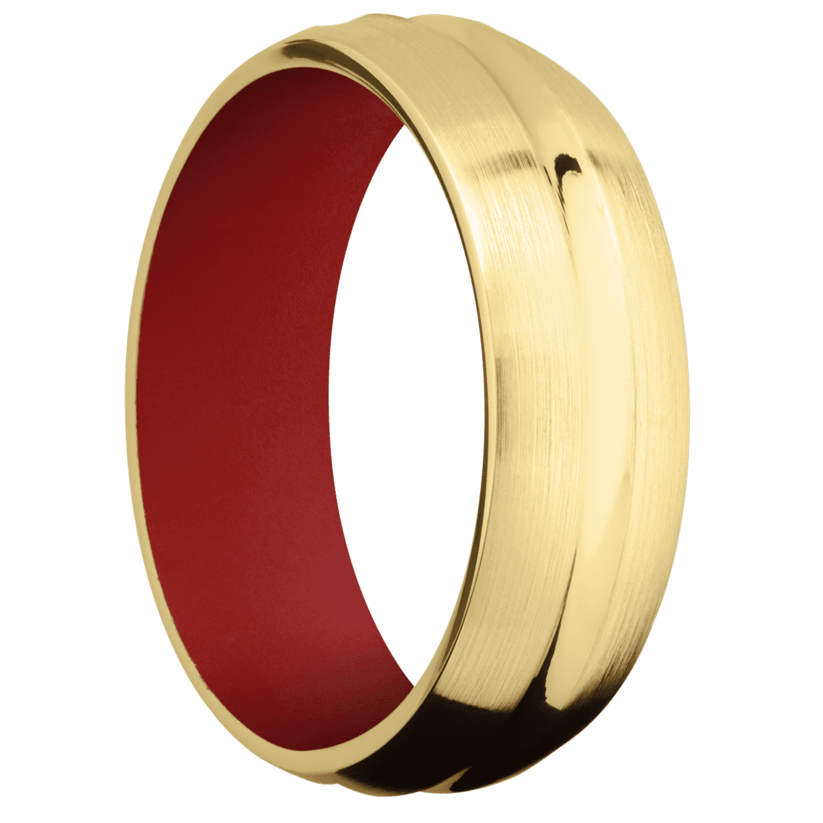 10K Yellow Gold + Satin Finish + USMC Red - Emblem