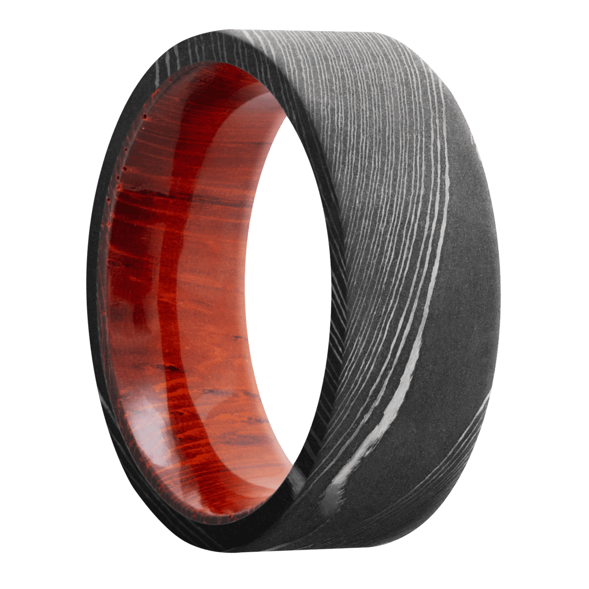 Damascus + Acid Finish + Padauk - Emblem