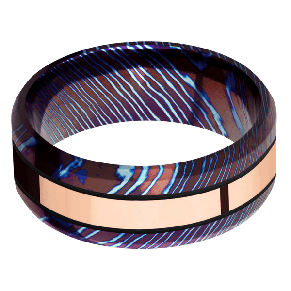 Titanium Damascus + Polish Finish - Emblem