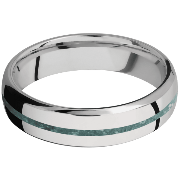 Titanium + Polish , Polish Finish + 10K White Gold - Emblem