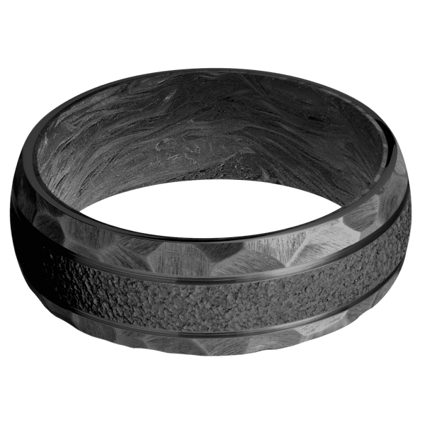 Zirconium + Stipple , Rock Finish + Forged Carbon Fiber - Emblem